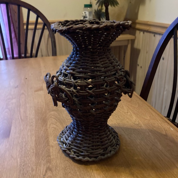 Source Unknown | Accents | Vintage Table Wicker Vase | Poshmark